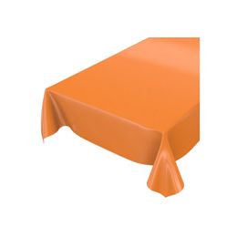 ANRO Tischdecke Tischdecke Uni Orange Einfarbig Glanz abwaschbar Wachstuch Wachstuchti