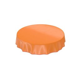 ANRO Tischdecke Tischdecke Uni Orange Einfarbig Glanz abwaschbar Wachstuch Wachstuchti