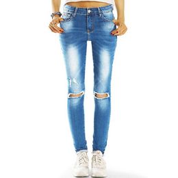 be styled Destroyed-Jeans Medium Waist Röhrenjeans Skinnyjeans destroyed Hosen