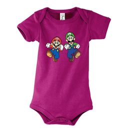 Youth Designz Kurzarmbody Baby Body Strampler Mario & Luigi Mit niedlichem Frontprint