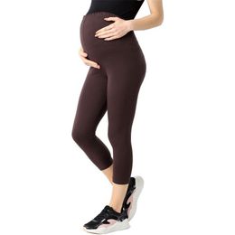 Be Mammy Umstandsleggings Damen 3/4 Umstandsleggings aus Bio-Baumwolle BE20-284 (1-tlg) elastischer Bund