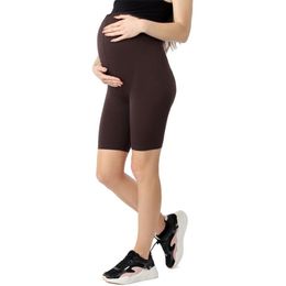 Be Mammy Umstandsleggings Damen Kurze Umstandsleggings aus Bio-Baumwolle BE20-285 (1-tlg) elastischer Bund