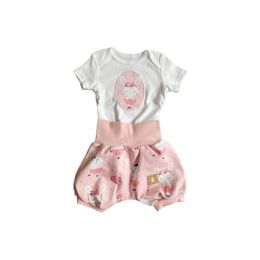 kennydoo Body & Shorts Kinder- Baby Set "Hasenmädchen rosa" (2 teilig) mit niedlichem Design