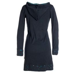 Vishes Midikleid Langarm-Shirtkleid Hoodie-Kleid mit Kapuze Übergangskleid