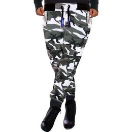 RMK Jogginghose Damen Trainingshose Fitnesshose Sporthose Camouflage Sweatpants elastischer Bund