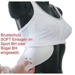BAY-Sports Brustschutz Brustschutz Damen Soft Schalen Guard Quick Einlagen Sport BH Cool (1 Paar