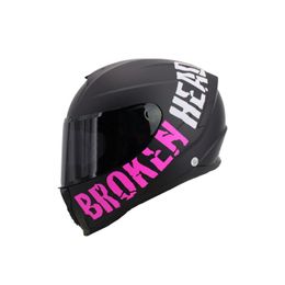 Broken Head Motorradhelm BeProud Pink (mit schwarzem und klarem Visier)