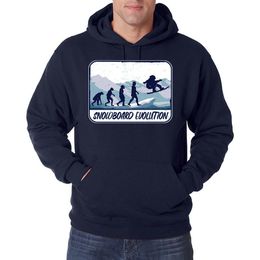 Youth Designz Kapuzenpullover Snowboard Evolution Herren Hoodie mit trendigem Frontprint