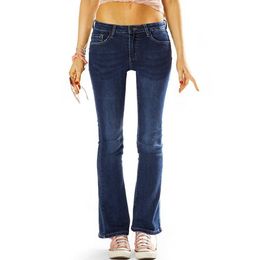 be styled Bootcut-Jeans Damen Bootcut Jeans mit normaler Leibhöhe ausgestellte Beinform