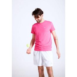 SPORTKIND Funktionsshirt Tennis T-Shirt Rundhals Herren & Jungen hibiscus pink