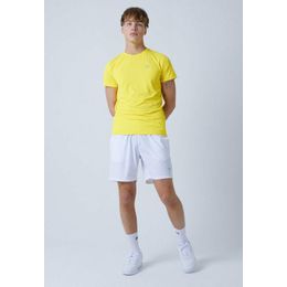 SPORTKIND Funktionsshirt Tennis T-Shirt Rundhals Herren & Jungen gelb