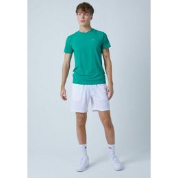 SPORTKIND Funktionsshirt Tennis T-Shirt Rundhals Herren & Jungen smaragd grün