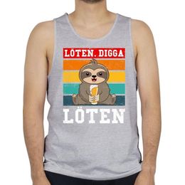 Shirtracer Tanktop Löten Digga Löten Vintage weiß bunt Party & Alkohol Herren