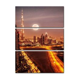 Bilderdepot24 Leinwandbild Dubai im Mondlicht