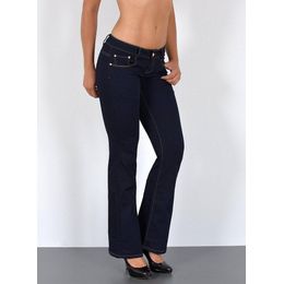 ESRA Bootcut-Jeans B500 Damen Bootcut Jeans Low Waist