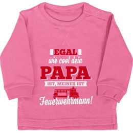 Shirtracer Sweatshirt Mein Papa Feuerwehrmann Sprüche Baby
