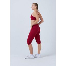 SPORTKIND Sporthose Tennis Caprihose mit Taschen Mädchen & Damen bordeaux rot