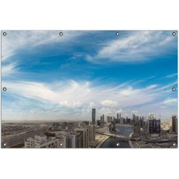 Wallario Sichtschutzzaunmatten Panoramablick über Dubai