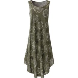 CR&Eacute;ATION L Damen Druckkleid mit Bl&uuml;ten-Muster, figurumspielend khaki-graphit-bedruckt Gr&ouml;&szlig;e 38