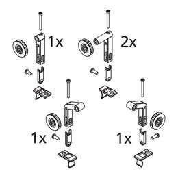 Kermi EBCC018 Set Rollen/Haken Farbe: Weiss 2534755