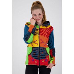 ankerglut Kapuzenfleecejacke Multicolor ANKERGLUT #nepalliebe FLOWER POWER WOMEN CS Auch in großen Größen erhältlich