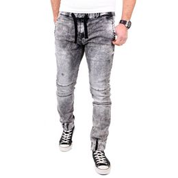 Vsct Stretch-Jeans Vsct Jeans Herren Nash Cuffed Moonwash Vintage Slim Fit Jeans-Hose