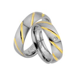 Trauringe123 Trauring Hochzeitsringe Verlobungsringe Trauringe Eheringe Partnerringe Gold Platiert aus Edelstahl JE59