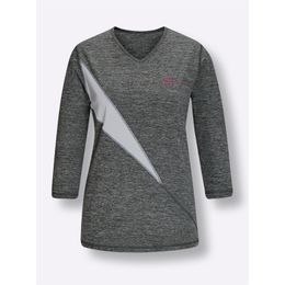 Catamaran Sports Damen Funktionsshirt schnelltrocknend, grau-meliert-wei&szlig;, Gr&ouml;&szlig;e 52/54