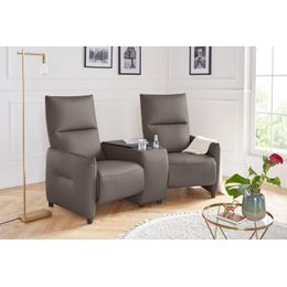 exxpo - sofa fashion 2-Sitzer exxpo Fado, Inklusive Relaxfunktion und wahlweise Ablagefach, grau