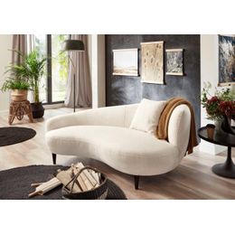 ATLANTIC HOME COLLECTION Chaiselongue Olivia, Nierenform-Sofa mit Zierkissen im Originalbezug, weiß