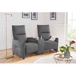 exxpo - sofa fashion 2-Sitzer exxpo Fado, Inklusive Relaxfunktion und wahlweise Ablagefach, grau