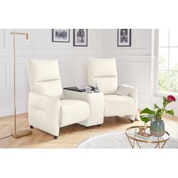 exxpo - sofa fashion 2-Sitzer exxpo Fado, Inklusive Relaxfunktion und wahlweise Ablagefach, weiß