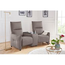 exxpo - sofa fashion 2-Sitzer exxpo Fado, Inklusive Relaxfunktion und wahlweise Ablagefach, braun