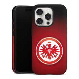 DeinDesign iPhone 15 Pro Handy Panzer Handyh&uuml;lle robuste Outdoor H&uuml;lle Schutzh&uuml;lle matt Official Licensed Product Coat Of Arms Eintracht Frankfurt Tough Case