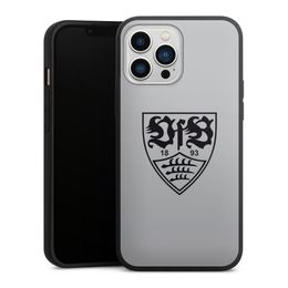 DeinDesign iPhone 13 Pro Max Handy Premium Silikon H&uuml;lle Handyh&uuml;lle schwarz Case Logo Official Licensed Product Vfb Stuttgart Silikon Premium Case