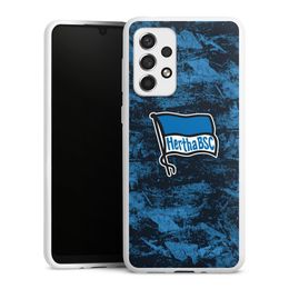 DeinDesign Galaxy A33 5G Handy Silikon H&uuml;lle Case wei&szlig; Handyh&uuml;lle Hertha Bsc Flag Logo Silikon Case
