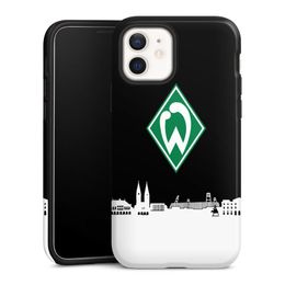 DeinDesign iPhone 12 mini Handy Panzer Handyh&uuml;lle robuste Outdoor H&uuml;lle Schutzh&uuml;lle gl&auml;nzend Sv Werder Bremen Skyline Official Licensed Product Tough Case