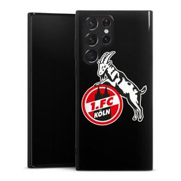 DeinDesign Galaxy S22 Ultra Handy Silikon H&uuml;lle Case schwarz Handyh&uuml;lle Transparent Logo 1. Fc K&ouml;ln