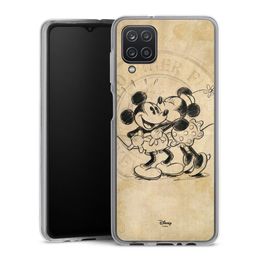 DeinDesign Galaxy A12 Handy Silikon H&uuml;lle Case transparent Handyh&uuml;lle Vintage Minnie Mouse Mickey Mouse Silikon Case
