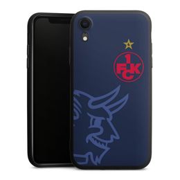 DeinDesign iPhone Xr Handy Premium Silikon H&uuml;lle Handyh&uuml;lle schwarz Case Logo 1. Fc Kaiserslautern 1. Fck Silikon Premium Case