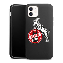 DeinDesign iPhone 12 Handy Premium Silikon H&uuml;lle Handyh&uuml;lle schwarz Case Transparent 1. Fc K&ouml;ln Logo Silikon Premium Case