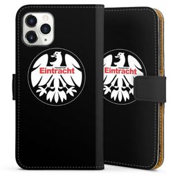 DeinDesign iPhone 11 Pro Handy Klapph&uuml;lle Handyh&uuml;lle aus Kunst Leder schwarz Flip Case Eintracht Frankfurt Sge Official Licensed Product Sideflip mit Lasche