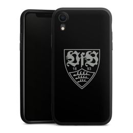 DeinDesign iPhone Xr Handy Premium Silikon H&uuml;lle Handyh&uuml;lle schwarz Case Official Licensed Product Vfb Stuttgart Logo Silikon Premium Case