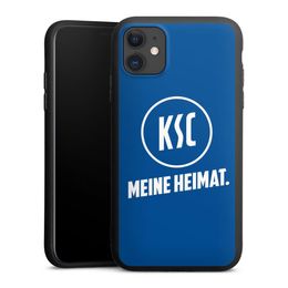 DeinDesign iPhone 11 Handy Premium Silikon H&uuml;lle Handyh&uuml;lle schwarz Case Karlsruher Sc Statement Ksc Silikon Premium Case