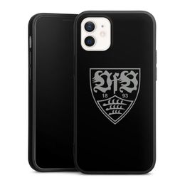 DeinDesign iPhone 12 mini Handy Premium Silikon H&uuml;lle Handyh&uuml;lle schwarz Case Official Licensed Product Vfb Stuttgart Logo Silikon Premium Case