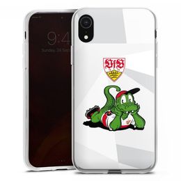 DeinDesign iPhone Xr Handy Silikon H&uuml;lle Case transparent Handyh&uuml;lle Vfb Stuttgart Mascot Official Licensed Product Silikon Case