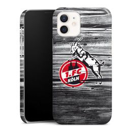 DeinDesign iPhone 12 Handy Premium Case Smartphone Handyh&uuml;lle Schutzh&uuml;lle gl&auml;nzend 1. Fc K&ouml;ln Official Licensed Product Wooden Look Premium Case