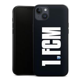 DeinDesign iPhone 14 Plus Handy Silikon H&uuml;lle Case schwarz Handyh&uuml;lle 1. Fcm 1. Fc Magdeburg Official Licensed Product