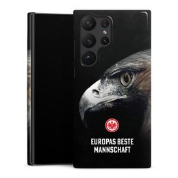 DeinDesign Galaxy S23 Ultra Handy Premium Case Smartphone Handyh&uuml;lle Schutzh&uuml;lle gl&auml;nzend European Cup Official Licensed Product Eintracht Frankfurt Premium Case