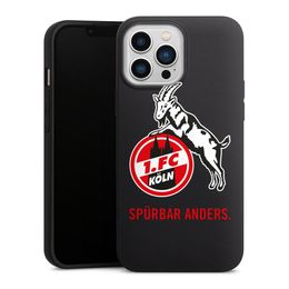 DeinDesign iPhone 13 Pro Max Handy Premium Silikon H&uuml;lle Handyh&uuml;lle schwarz Case Official Licensed Product Transparent 1. Fc K&ouml;ln Silikon Premium Case
